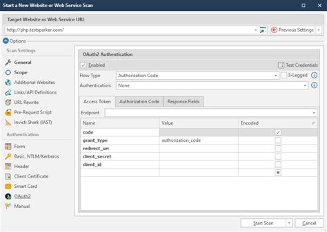 Configuring Oauth2 Authentication Invicti