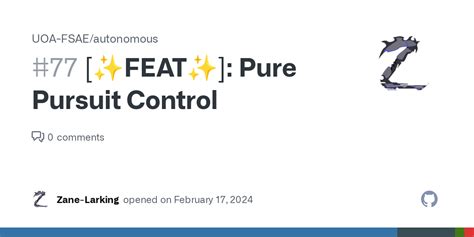 FEAT Pure Pursuit Control Issue 77 UOA FSAE Autonomous GitHub