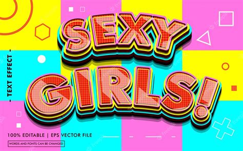 Premium Vector Sexy Girls Text Effect Style
