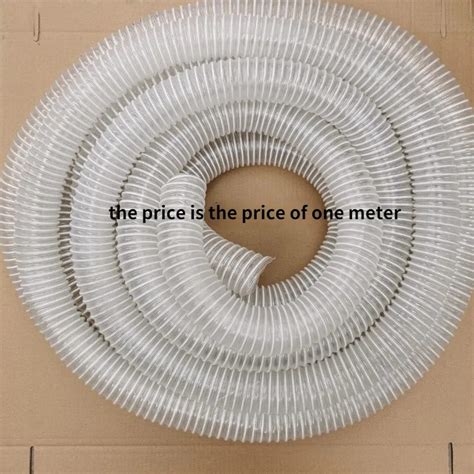 Pvc 투명 고무 호스 스틸 와이어 호스 직경 50 100 150mm 통풍 목재 산업 기계 먼지 튜브 부품 흡입