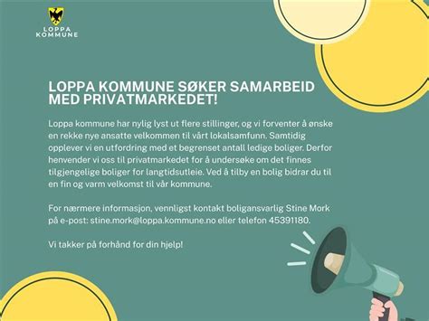 Loppa Kommune Søker Samarbeid Med Privatmarkedet Loppa Kommune