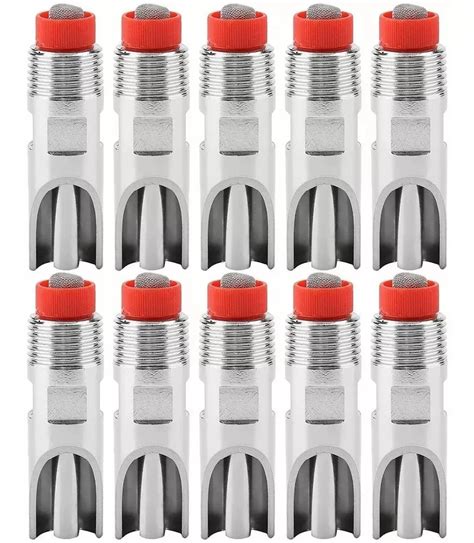 10pcs Automatic Pig Nipple Drinker Feeder Stainless Steel Piglets Cattle Waterer Drinking Red