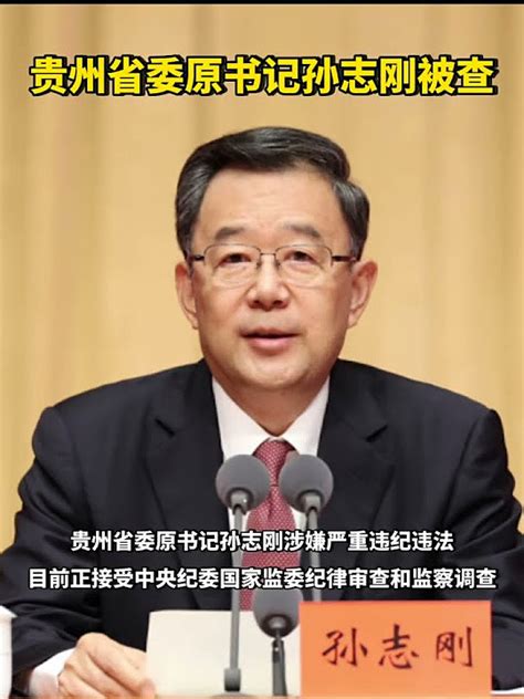 贵州省委原书记孙志刚被查 Youtube