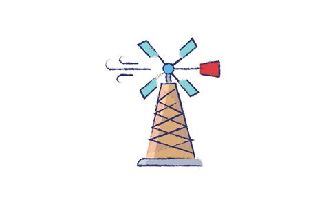 Windmill Hand Drawn Illustration 29775461 Vector Art At Vecteezy