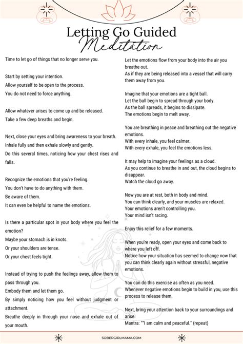 Letting Go Meditation Script How To Let Go Of Things That No Longer Serve You Guided
