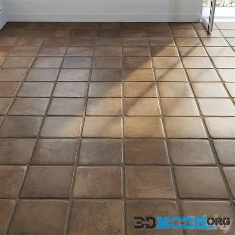 3d Model Ceramic Tile Set 02 Terracotta