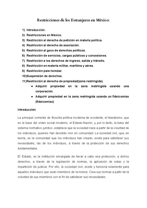 Restricciones Legales A Extranjeros En México Un Análisis Detallado