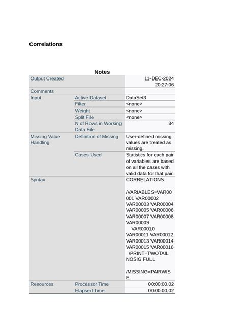 Output Pdf Variance Statistics