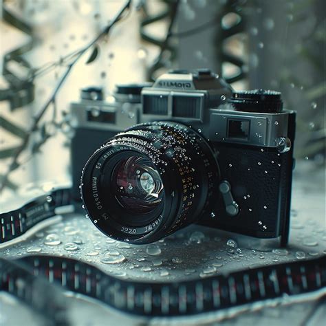 Genetic Theme Background Rangefinder Camera Premium Ai Generated Image