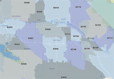 Zip Code Map Boise Map Of Rose Bowl
