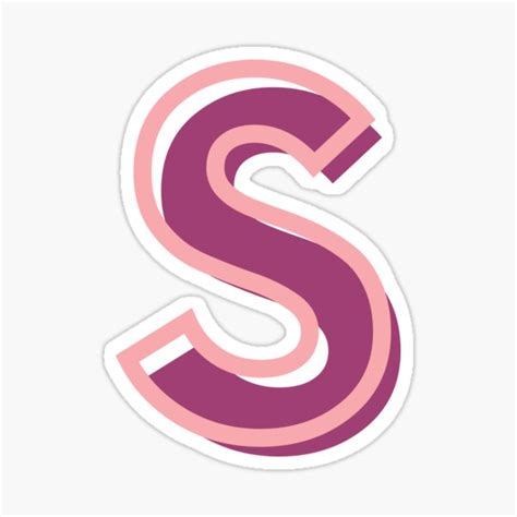 Letter S Pink Sticker By Juliusagen Redbubble