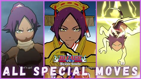 All Yoruichi Shihoin Special Moves Bleach Brave Souls Youtube