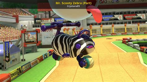 Mr Scooty Zebra Port Mod For Mario Kart 8 Mk8 Mods