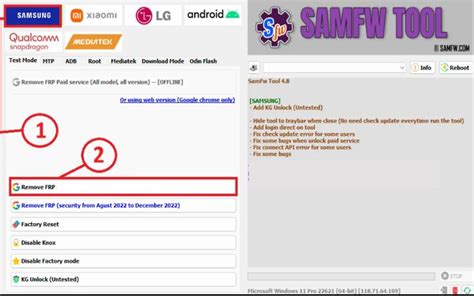 SamFw FRP Tool Tutorial A Review To Bypass FRP Lock