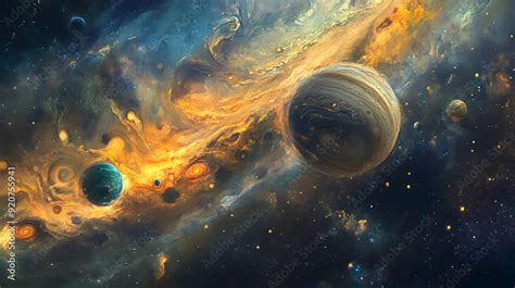 Jupiter And Its Magnificent Moons An Elaborate Depiction Of Jupiter
