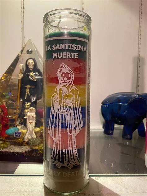 Veladora Santa Muerte 7 Colores Preparada Y Lista Etsy