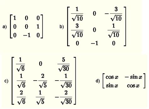 Orthogonal Matrices Examples With Solutions