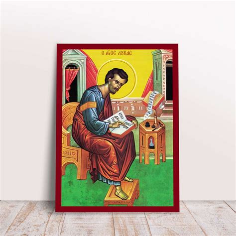 Saint Apostle Luke Manuscript Byzantine Icons Art