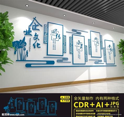 企业文化墙设计图 展板模板 广告设计 设计图库 昵图网