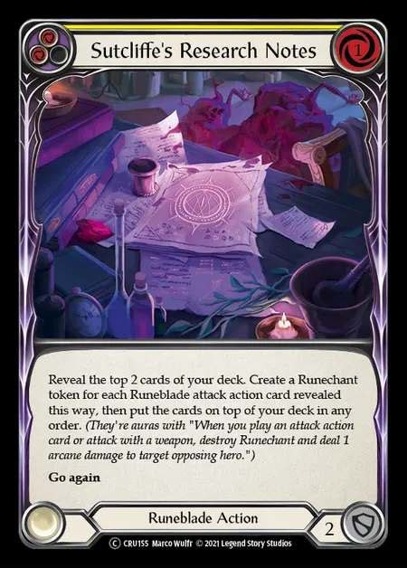 Tcg専門店 蓮屋 Mtg And Fab And Ga Runeblade Sutcliffes Research Notes Ul