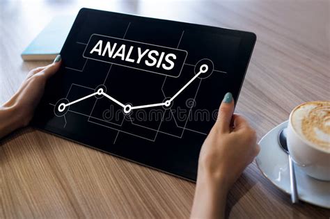 Data Analysis Internet And Technology Concept On Device Screen Stock