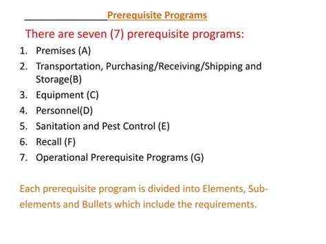 Prerequisite Programs Pptx