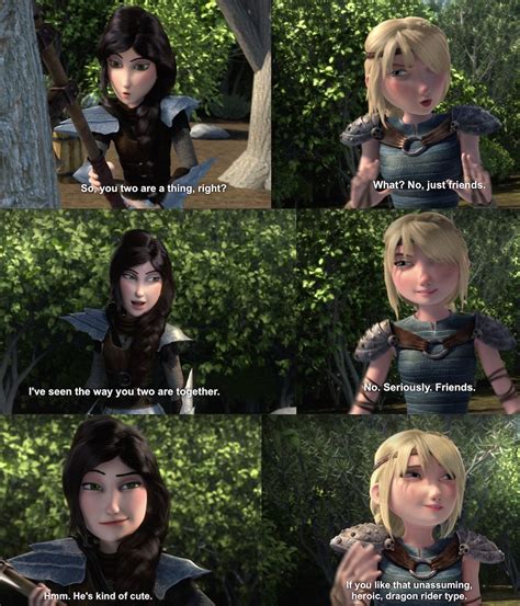 Heather Is Asking If Astrid And Hiccup Are Dating Yet Cmon Astrid You Know You Like Like