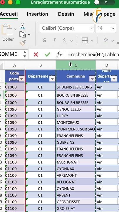 Utiliser La Fonction Recherche X Sur Excel Bicompro Formation Youtube