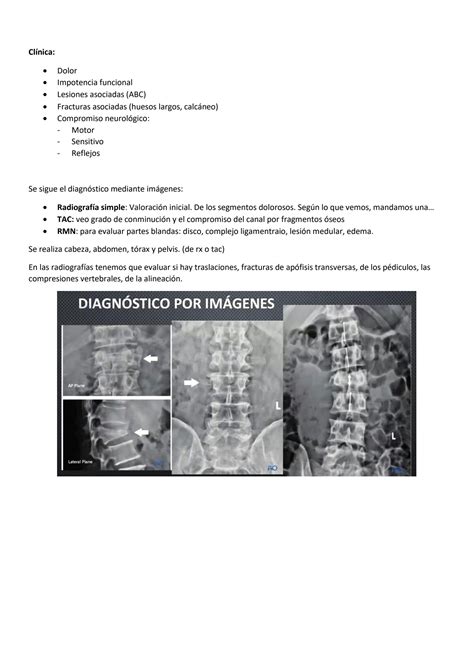 SOLUTION Fracturas Toracolumbares Studypool