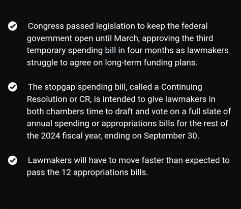 Congress Passes Short Term Bill To Avert Government Shutdown Until