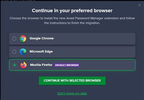 Problem With Migrating To New Password Manager Extension Avast Free Antivirus Premium