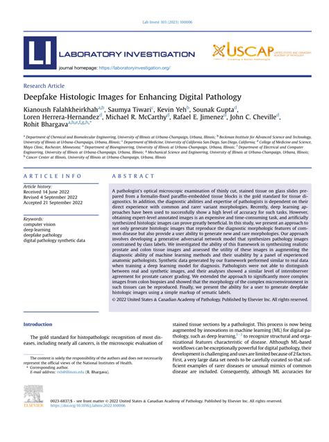 Pdf Deepfake Histologic Images For Enhancing Digital Pathology