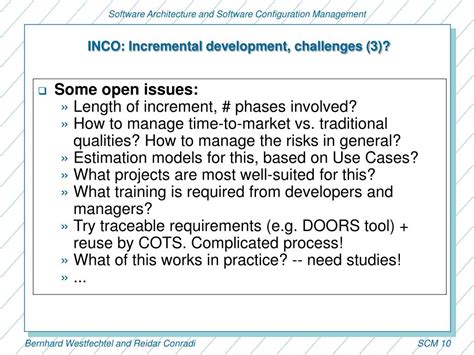 ppt software architecture and scm inco project and component based