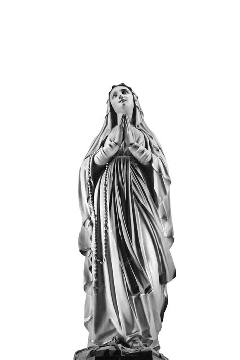 Premium Photo The Blessed Virgin Mary Statue Isolated On White