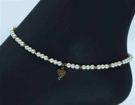 Wedding Ankle Bracelet Jewelry For Bride Heart Anniversary Etsy