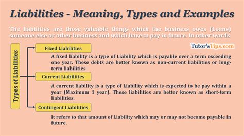 Liabilities Meaning Types And Examples Tutor S Tips