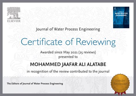 Pdf Elsevier Certificate Of Reviewing