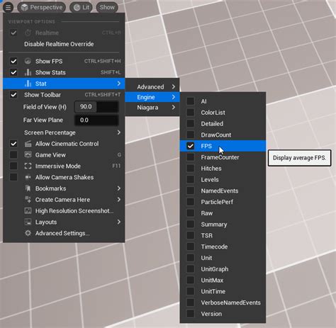 Showing Fps In Unreal Engine Techarthub