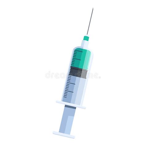 Medical Syringe Containing Vaccine Dose For Injection Stock Vector