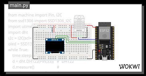 温湿度oled显示 Wokwi Esp32 Stm32 Arduino Simulator