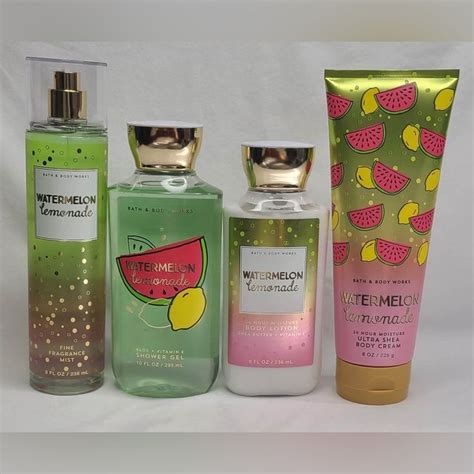 Bath And Body Works Watermelon Lemonade Bundle Mist Body Wash Lotion