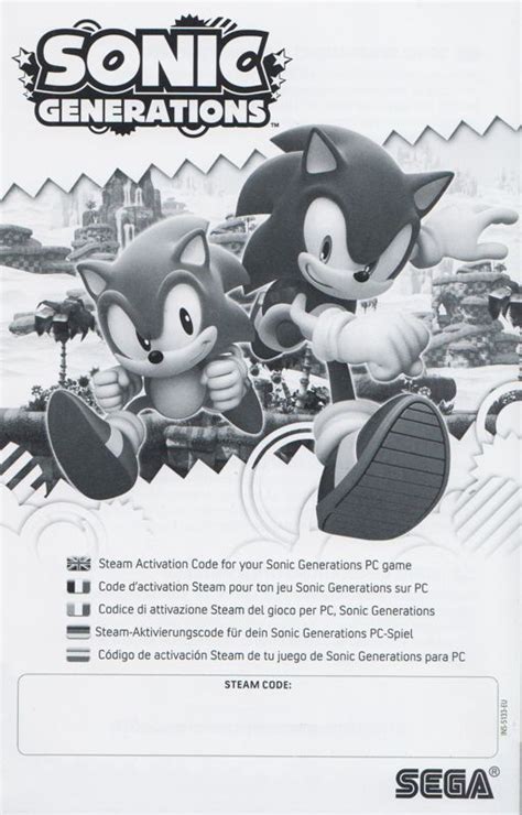 Sonic Generations Cover Or Packaging Material Mobygames