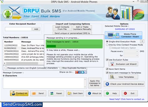 DRPU BULK SMS SOFTWARE Enjoy Unlimited Messaging With Bulk SMS Software