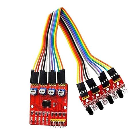 Jual 4 Way Infrared Tracing Tracking Module Transmission Line Module