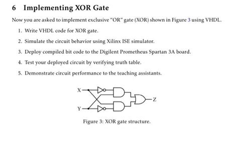 Solved Implementing XOR Gate Now You Are Asked To Chegg Com