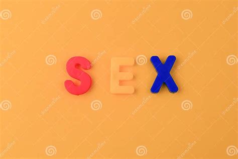 Word Or Text Sex Written In The Alphabet With Colorful Letters O Stock Image Image Of