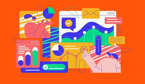 Premium Vector Data Analysis Illustration With Charts Colorful Data Visualization Illustration