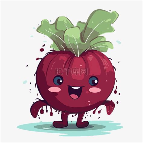 甜菜剪贴画可爱的甜菜根人物卡通人物л 向量素材图片免费下载 千库网