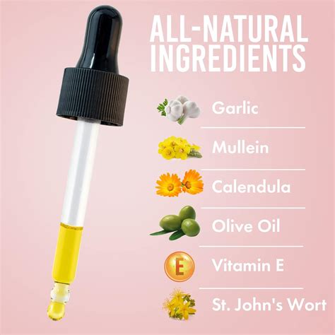 Aceite Orgánico De Oído Para Infecciones De Oído Gotas Naturales Para