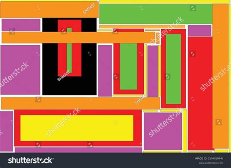 Rectangles Geometric Shapes Color Form Stock Vector Royalty Free